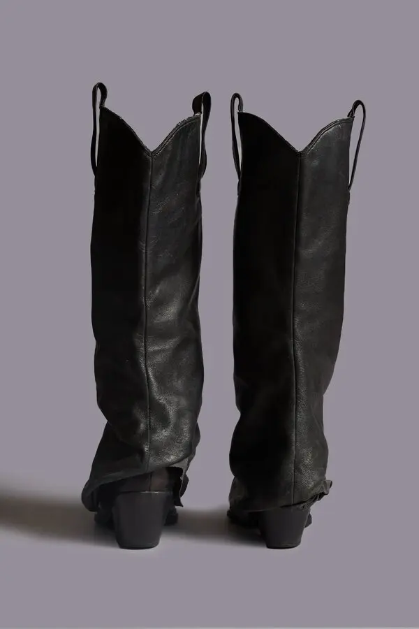 R13 Mid Cowboy Boots With Sleeve