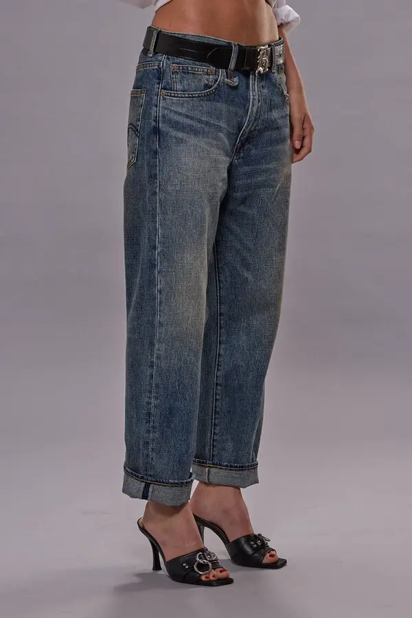 R13 Boyfriend Jean - Barter Indigo