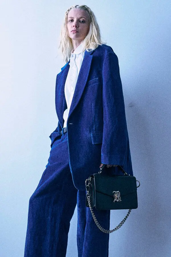 R13 Oversized Ragged Blazer - Deep Blue