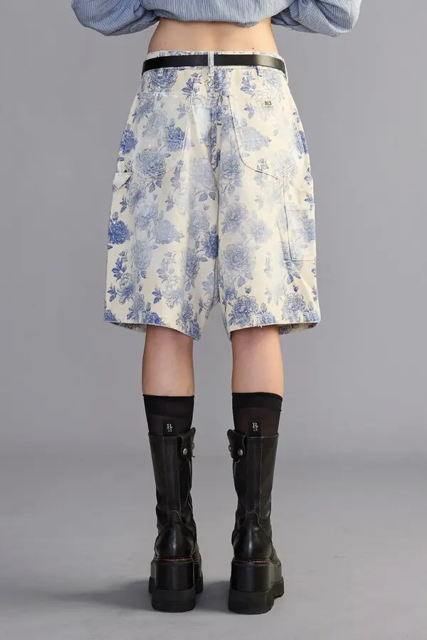 R13 Jesse Carpenter Short - Dustbloom Indigo