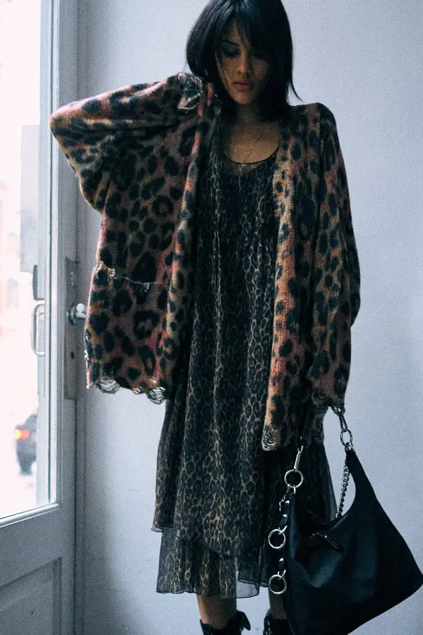 R13 Printed Oversized Cardigan