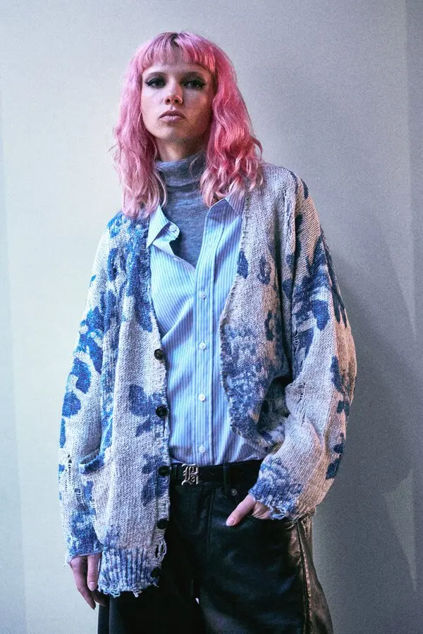 R13 Printed Oversized Cardigan - Multi