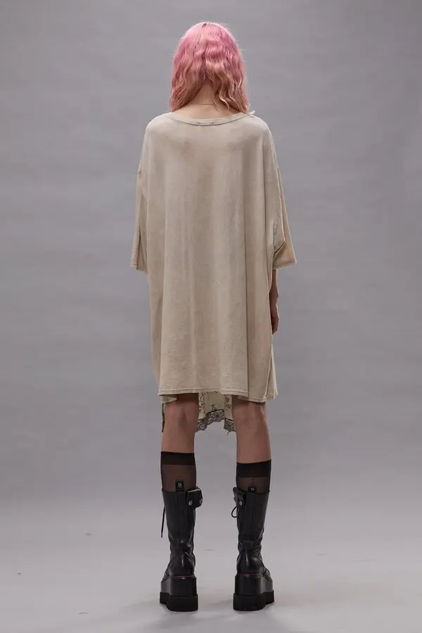 R13 Oversized Tee Dress With Slip - Multi