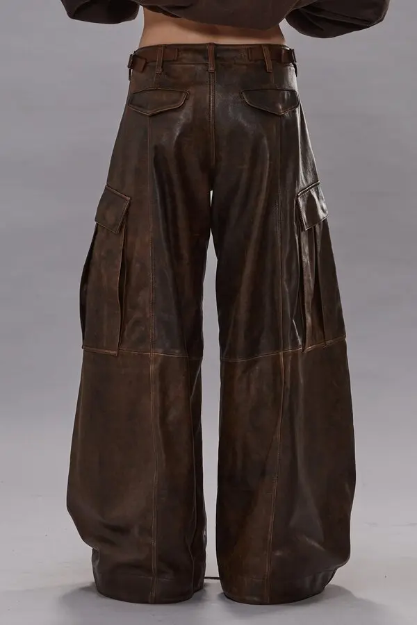 R13 Siouxsie Field Leather Cargo Pant