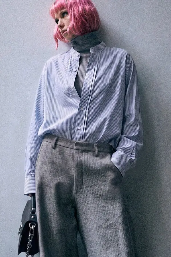 R13 Pleated Front Shirt