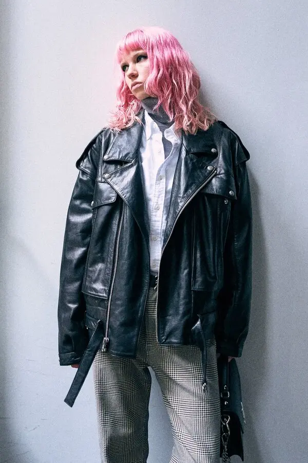 R13 Boyfriend Leather Moto Jacket