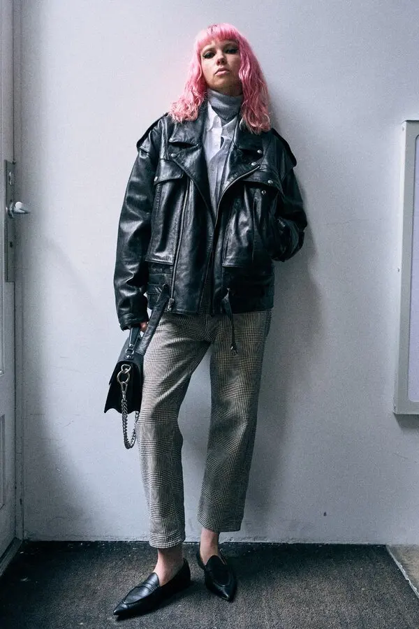 R13 Boyfriend Leather Moto Jacket