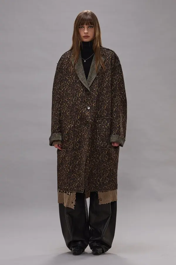 R13 Double Layer Reversible Raw Cut Coat