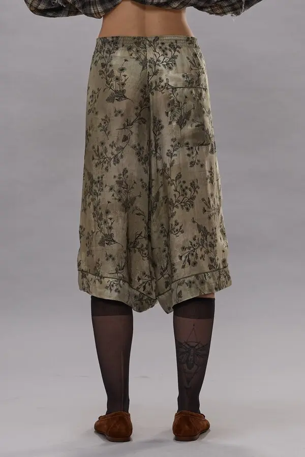 R13 Pleated Jumbo Pj Short With Elastic Waist