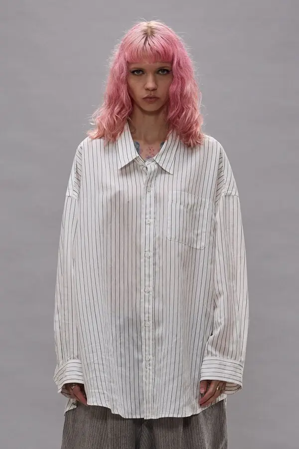 R13 Drop Neck Shirt - White