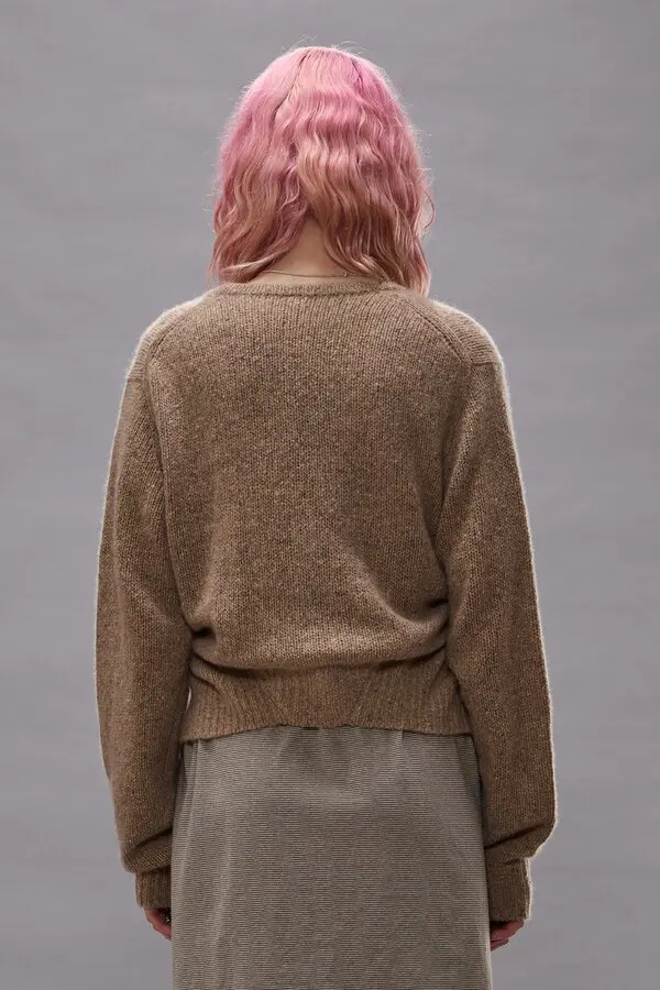 R13 Split Hem Cardigan - Camel Brown