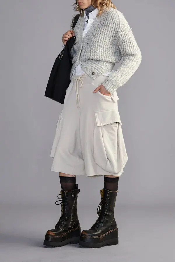 R13 Jumbo Sweatshort With Oversized Cargo Pocket