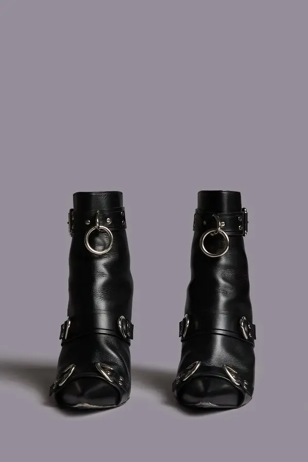 R13 Strapped Skinny Ankle Heeled Boot