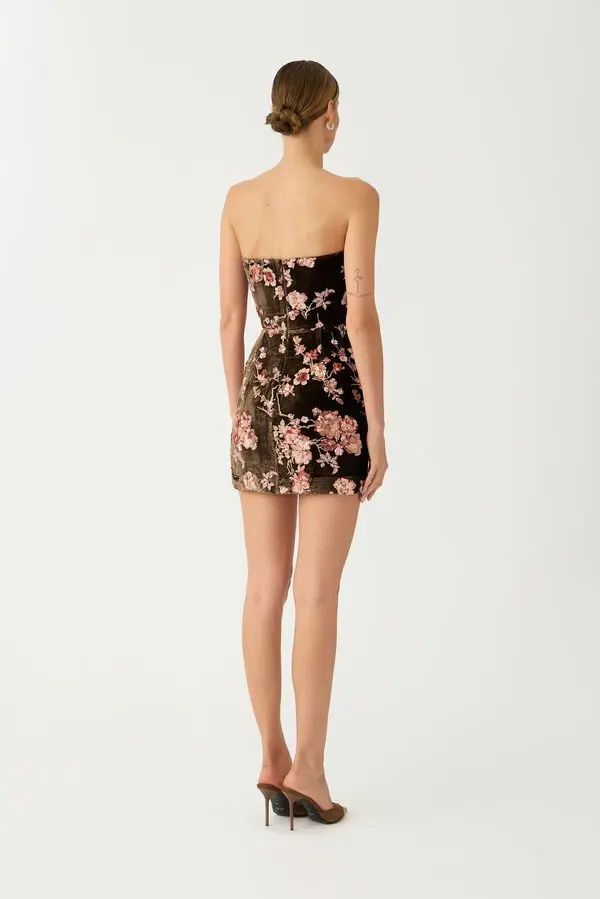 SAU LEE Anna Embroidered Mini Dress
