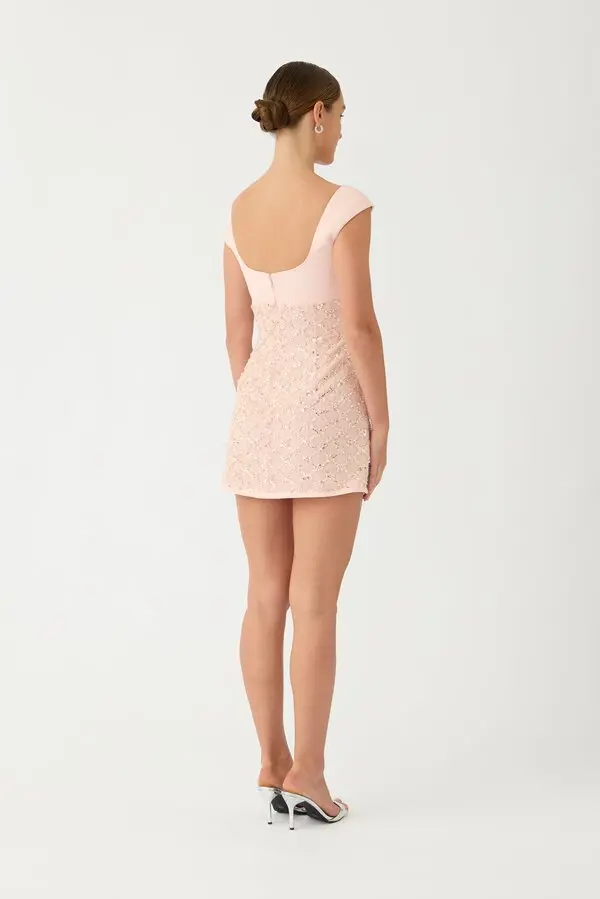 SAU LEE Daya Beaded Mini Dress