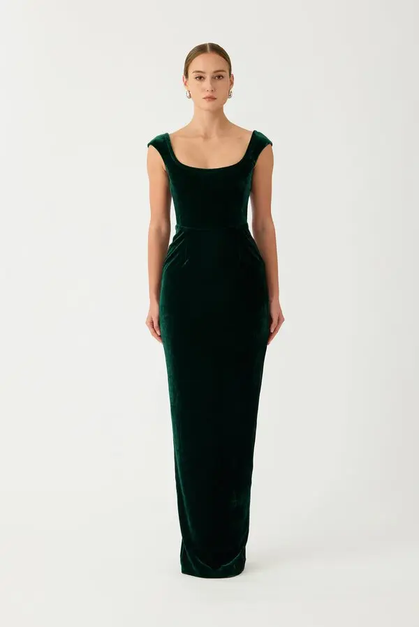 SAU LEE Brooke Velvet Gown