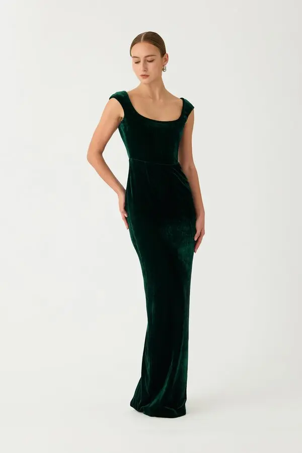 SAU LEE Brooke Velvet Gown