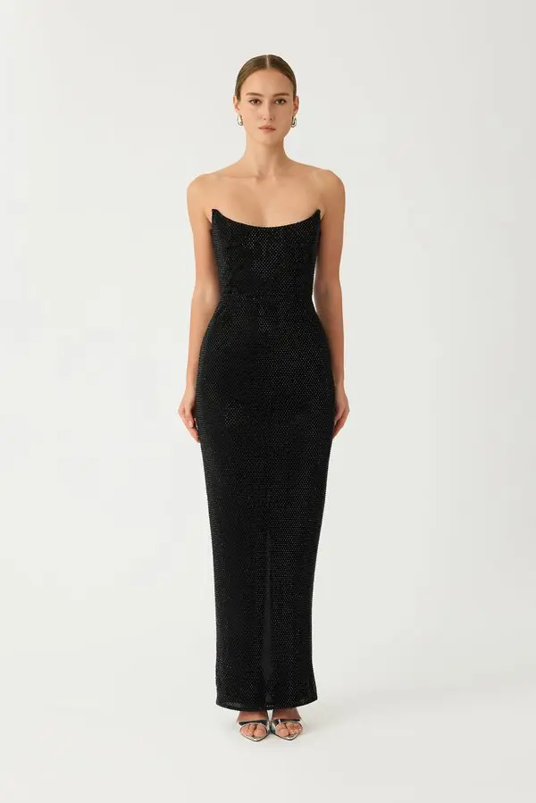 SAU LEE Vesper Crystal Gown