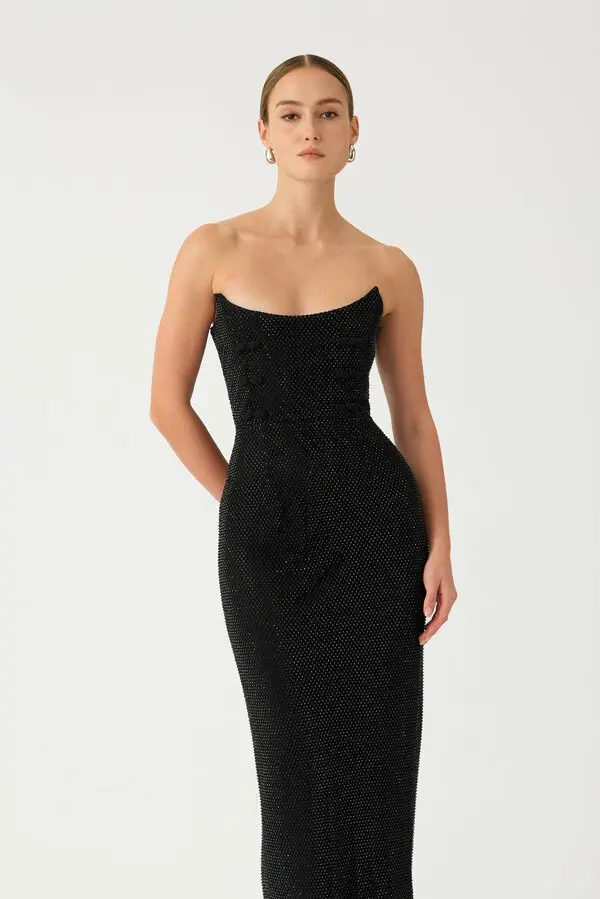 SAU LEE Vesper Crystal Gown