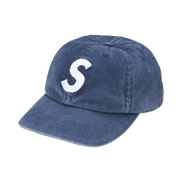 Supreme Washed Canvas S Logo 6-panel 'navy - Blue