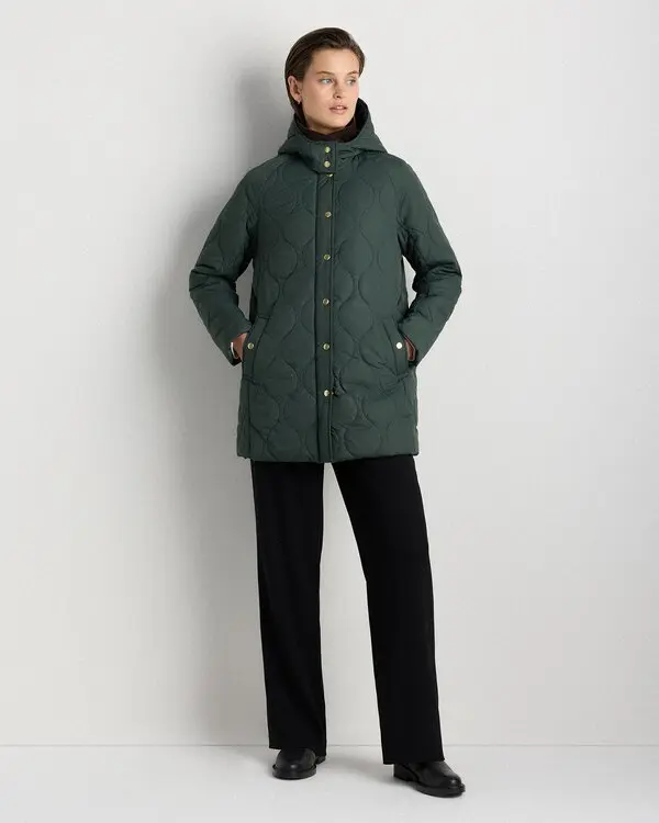 Quince Featherless Quilted Hooded Long Puffer Jacket