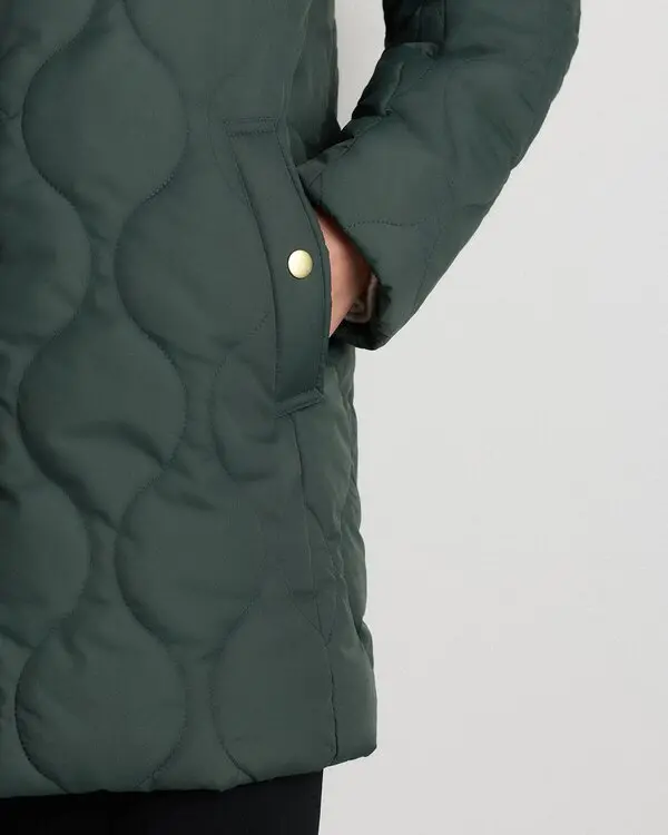 Quince Featherless Quilted Hooded Long Puffer Jacket