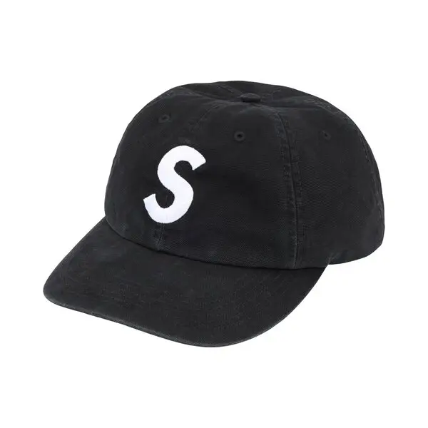 Supreme Washed Canvas S Logo 6-panel - Black