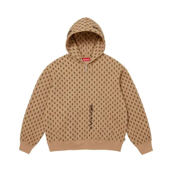 Supreme God Over Zip Up Hooded Sweatshirt 'money