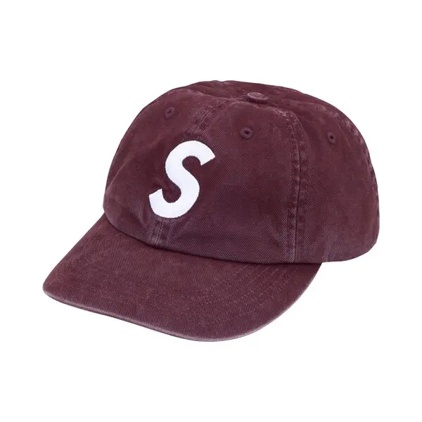 Supreme Washed Canvas S Logo 6-panel 'plum - Red