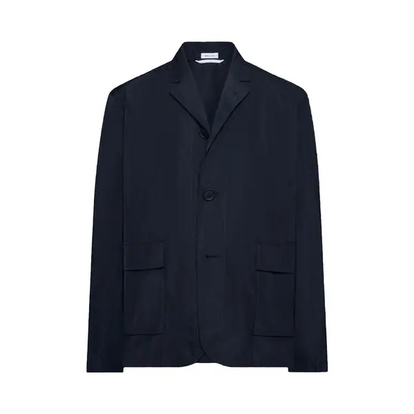 Thom Browne Single Chest Flap Pocket Coat 'navy