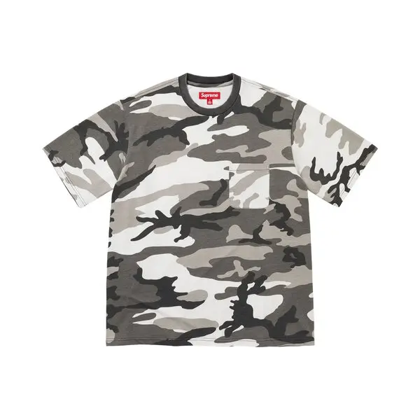 Supreme Cracked Pocket Short-sleeve Top 'snow Camo