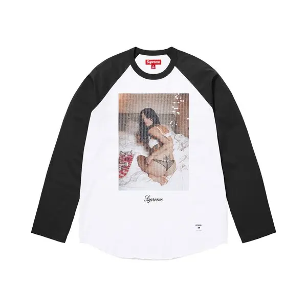Supreme X Larry Clark Sequin Raglan Long-sleeve Top - Black