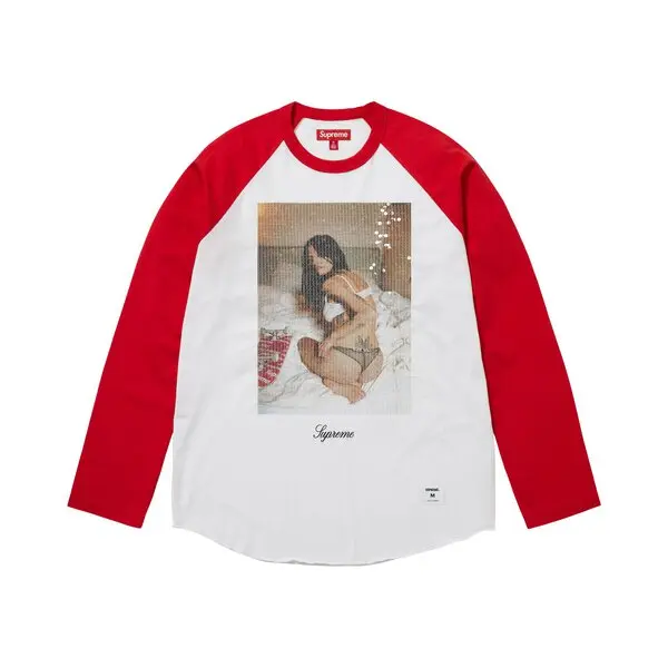Supreme X Larry Clark Sequin Raglan Long-sleeve Top - Red