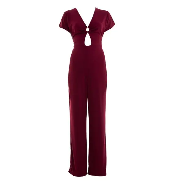 CHIARELLA Neutrals Veronica Jumpsuit – Burgundy - Red