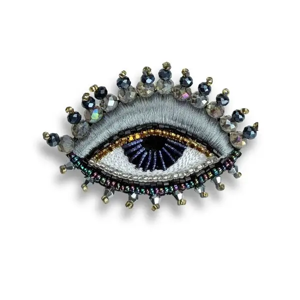 VETKA Gray Eye Talisman Brooch- Nebula's Secrets