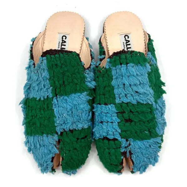 CALLA Blue / Green Tabi Niki Babouche Leone