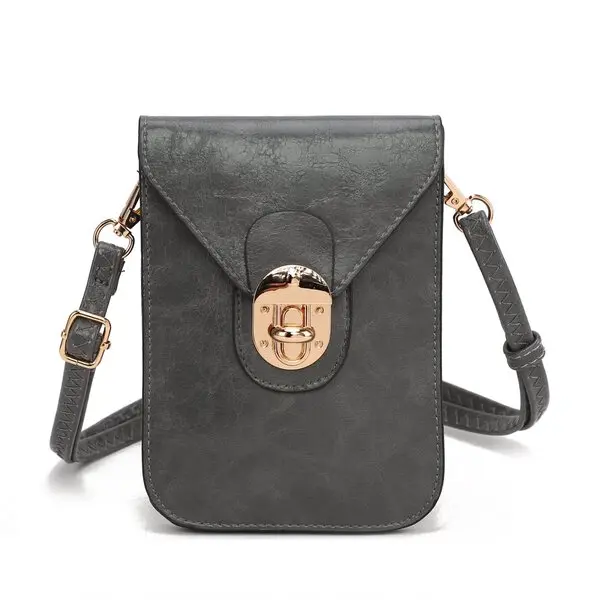 MKF COLLECTION BY MIA K. Havana Ii Phone Crossbody Bag Charcoal Gray - Grey