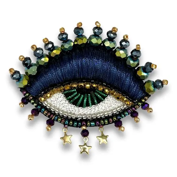 VETKA Eye Talisman Brooch – Magical Observer - Blue