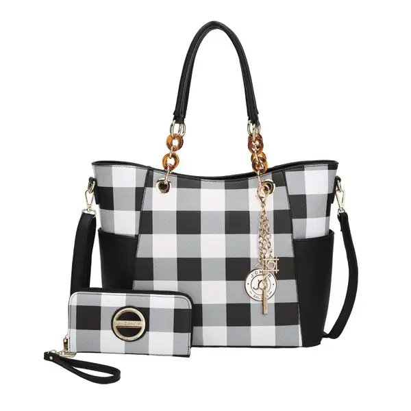 MKF COLLECTION BY MIA K. Bonita Tote Bag & Wallet Set - Black