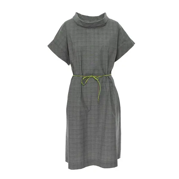 SILVIA SERBAN Oversized Checkered Dress