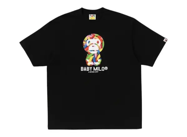 A BATHING APE Banana Baby Milo Relaxed Fit Tee Shirt - Black
