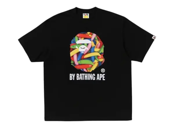 A BATHING APE Banana Bathing Ape Relaxed Fit Tee Shirt - Black