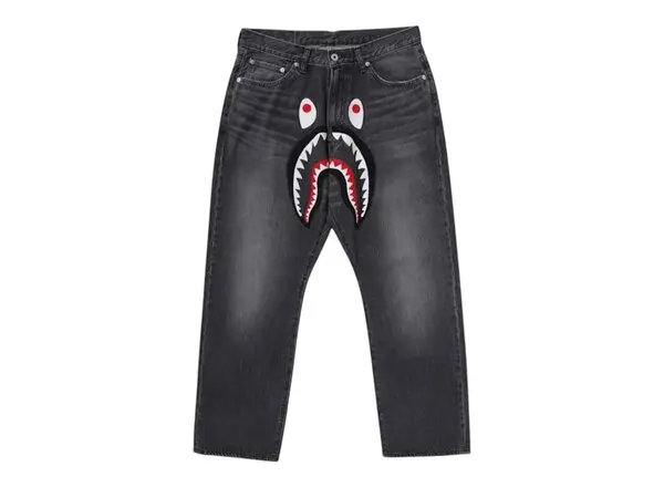 A BATHING APE Shark Loose Fit 13 Oz Denim Pants