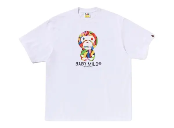 A BATHING APE Banana Baby Milo Relaxed Fit Tee Shirt - White