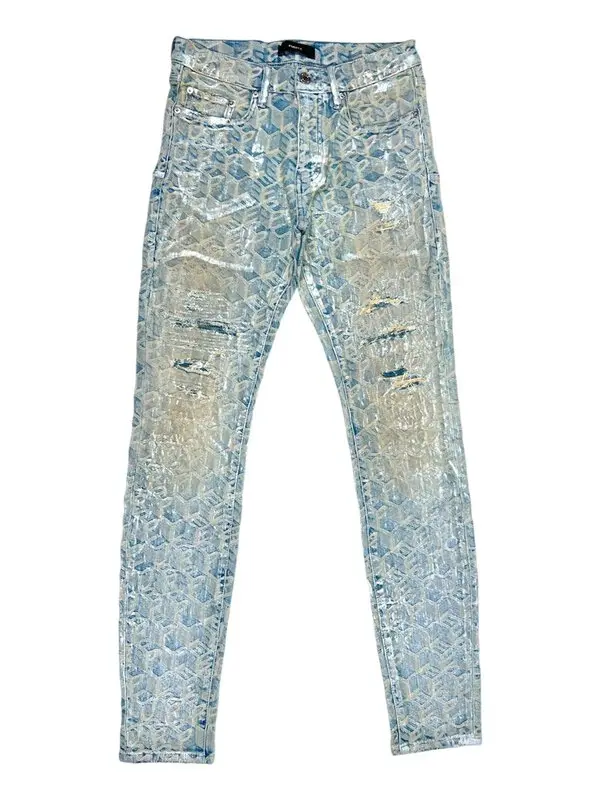 PURPLE BRAND Jacquard Monogram Jeans