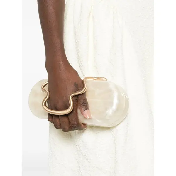 Cult Gaia Neutrals Clutch Bags - Cream