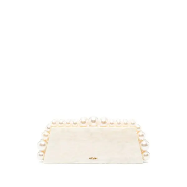 Cult Gaia Neutrals Clutch Bags - Cream