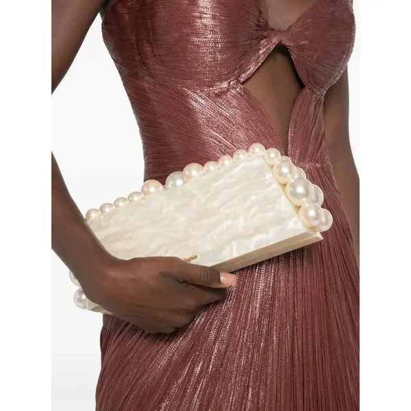 Cult Gaia Neutrals Clutch Bags - Cream