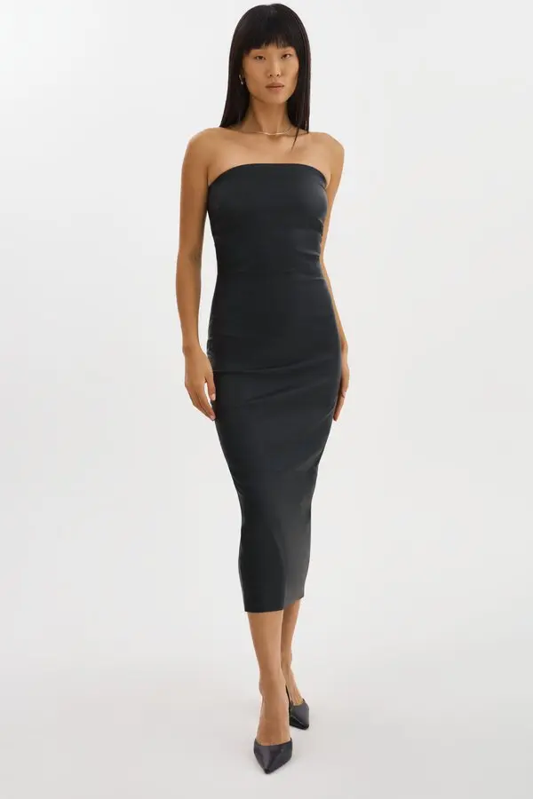 LAMARQUE Hailey Leather Tube Dress