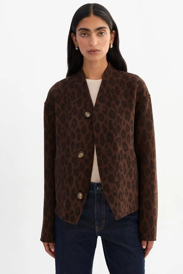 LAMARQUE Hania Reversible Wool Jacket - One-color